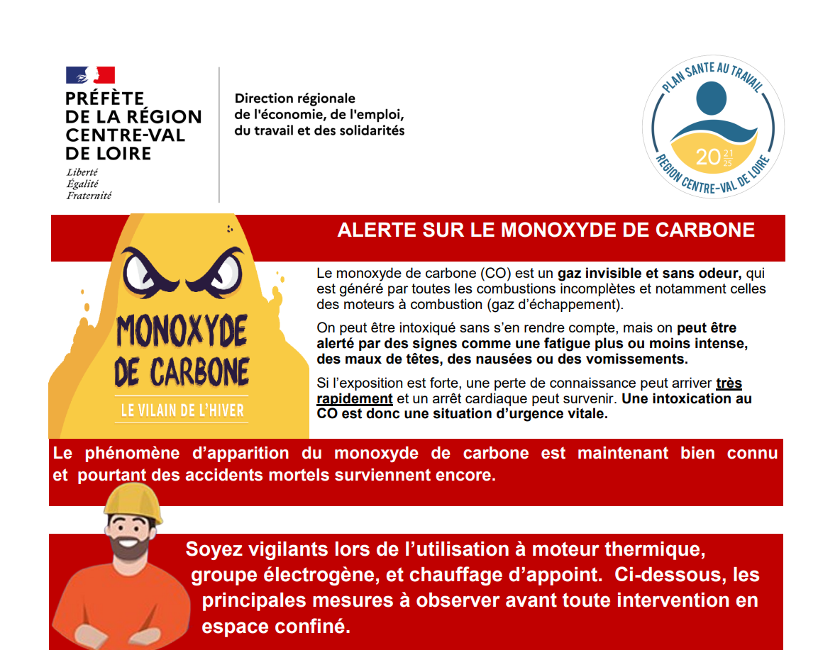Alerte sur le monoxyde de carbone - CIHL